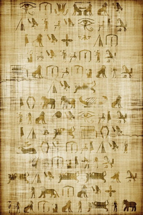 Papyrus Pictograms | Stretched Canvas – Wall Art Prints